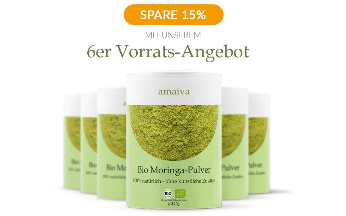 Bio Moringa Pulver (320g) aus Indien. 99,9% Reinheit.